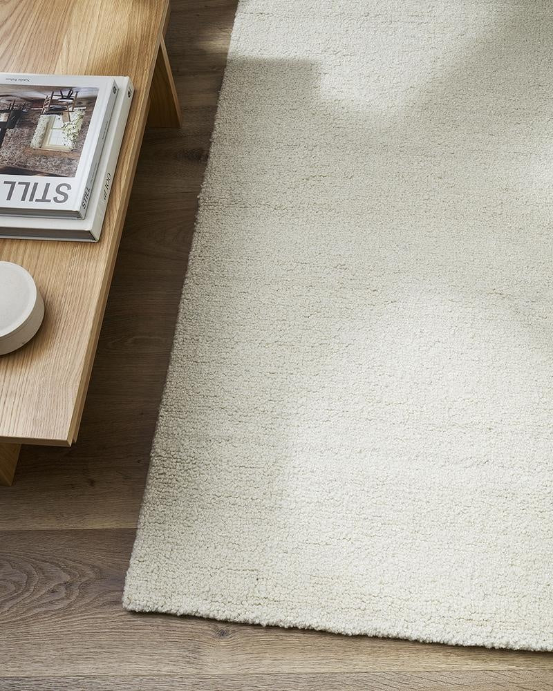 Natural White Wool & Merino Boucle Floor Rug | Dorset by Baya– Ink ...