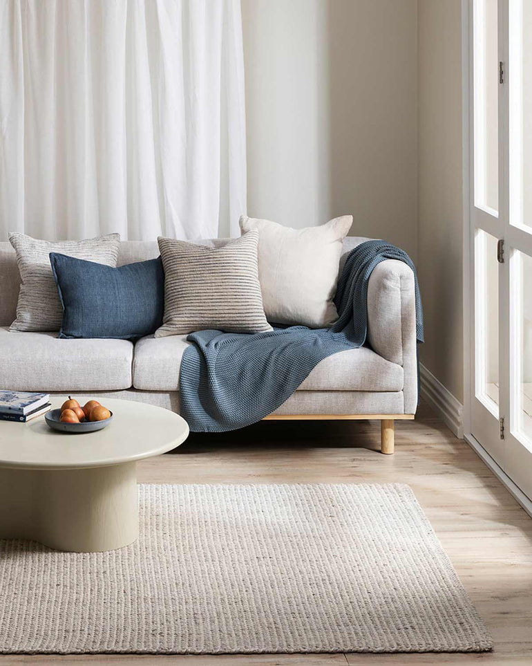 Baya Kansas Handwoven Textured Rug - Oyster/Natural– Ink & Brayer New ...