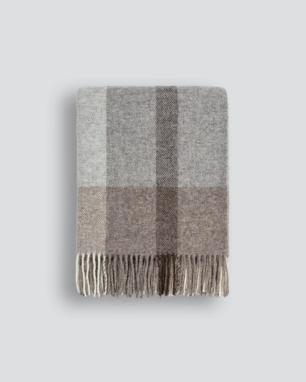NZ Wool Throw Blanket | Baya Brunswick - Bracken | Modern Plaid– Ink ...