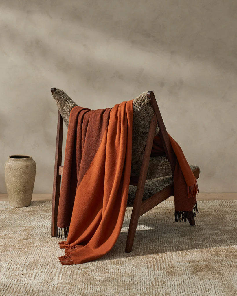 Weave Home Fiord Throw Blanket - Spice | 100% Premium Wool– Ink & Brayer